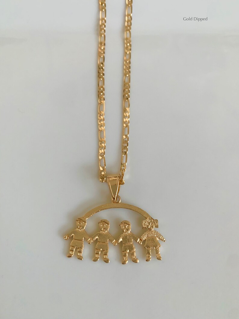 Gold Plated Children Necklace Featuring 1 to 4 Children - Etsy