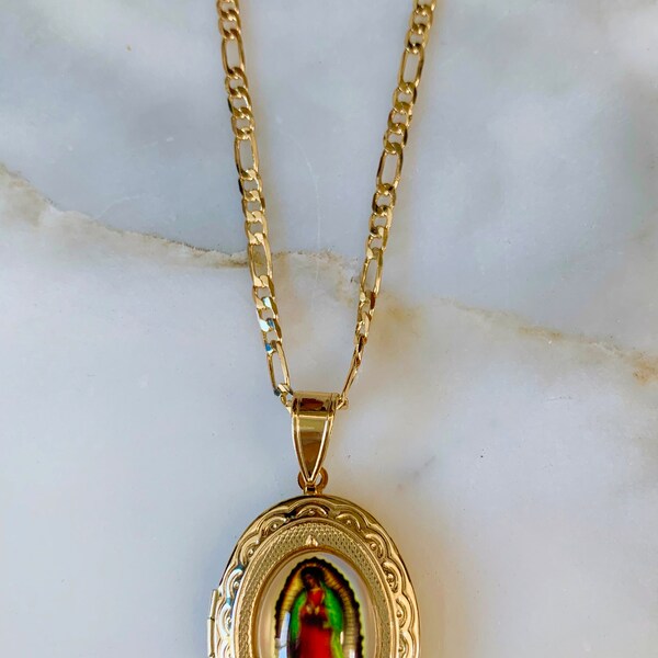 Virgin Mary Locket - Etsy