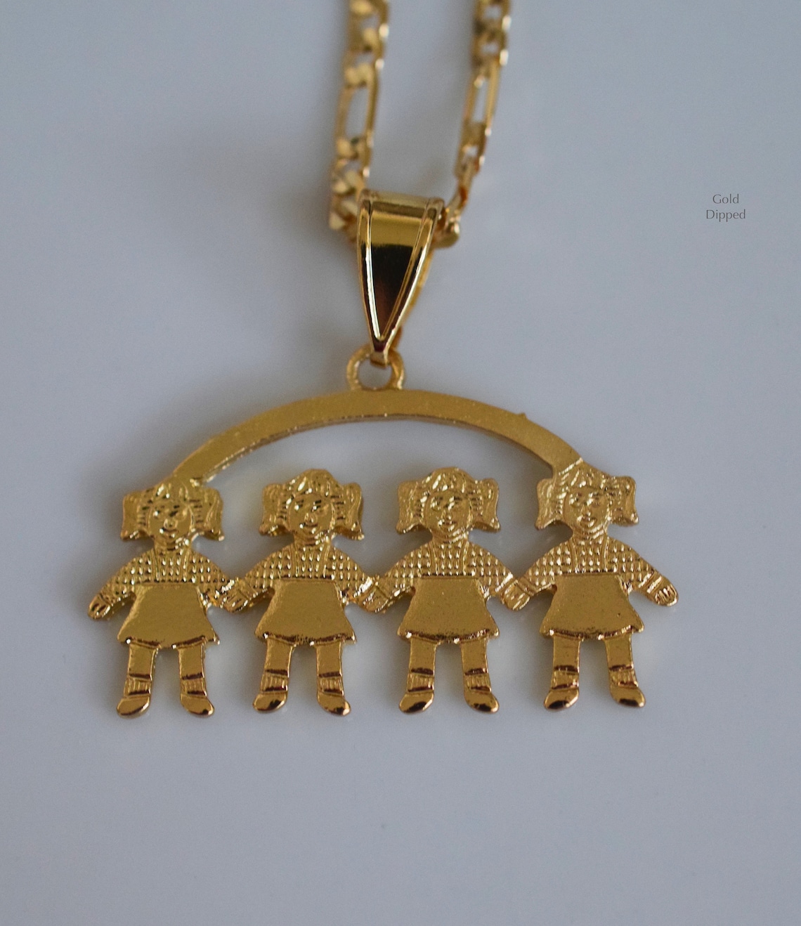 Gold Plated Children Necklace Featuring 1 To 4 Children | Etsy
