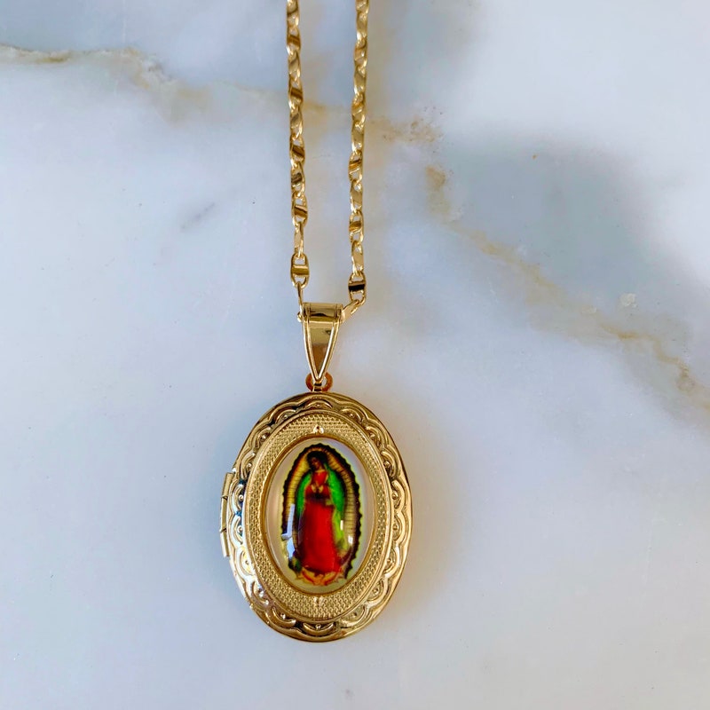 Virgin Mary Locket - Etsy