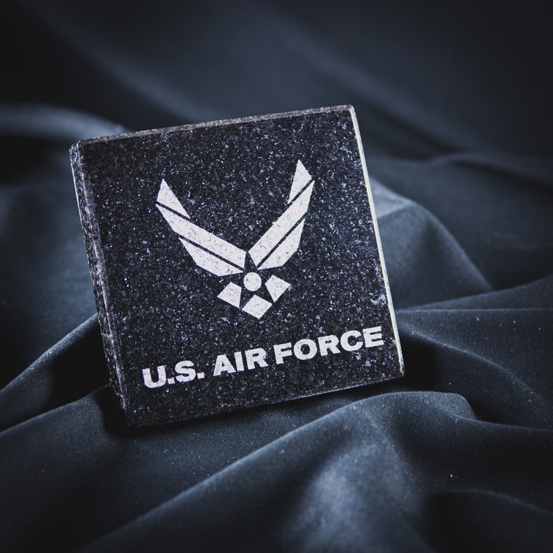U.S. Air Force Black Granite Chill Coaster - Etsy