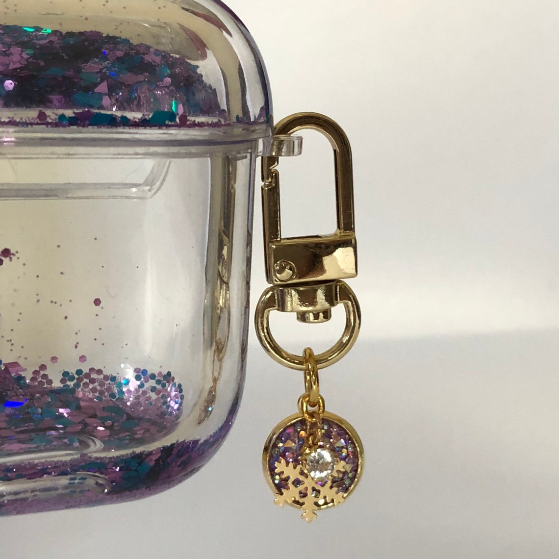 Purple Glitter Airpod Case Airpods Keyring Airpods Keychain - Etsy