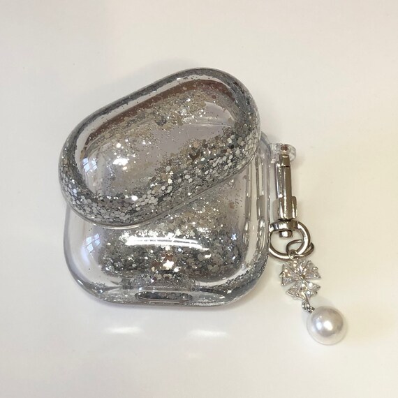 Silver Star Glitter Airpod Case Airpods Keyring Airpods - Etsy