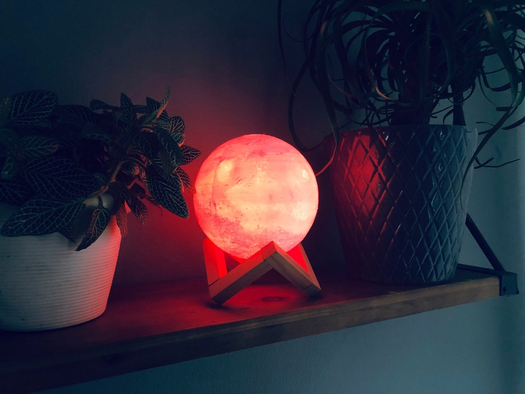 Mars Lamp With Multiple Colors actual NASA Images Solar System Lighting ...