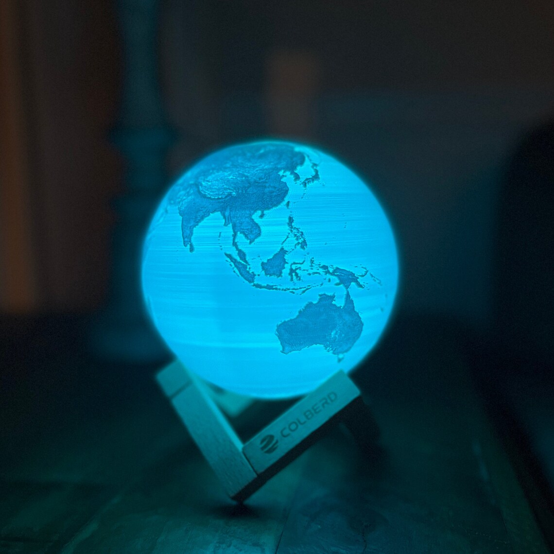Earth Lamp With 16 Colors real NASA Images Colberd - Etsy