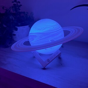Saturn Lamp With Colored LED and Stand Night Light for - Etsy