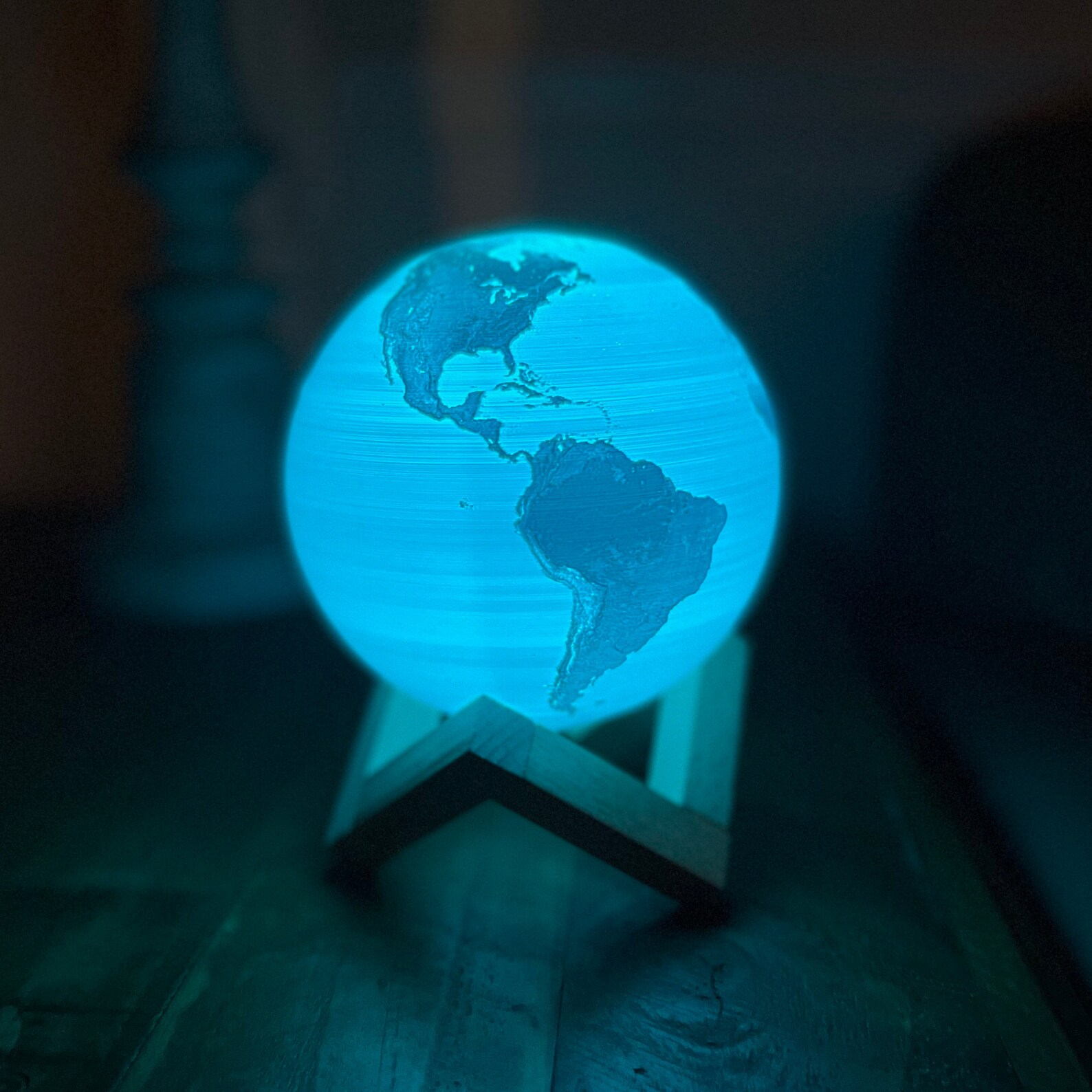 Earth Lamp With 16 Colors real NASA Images Colberd - Etsy