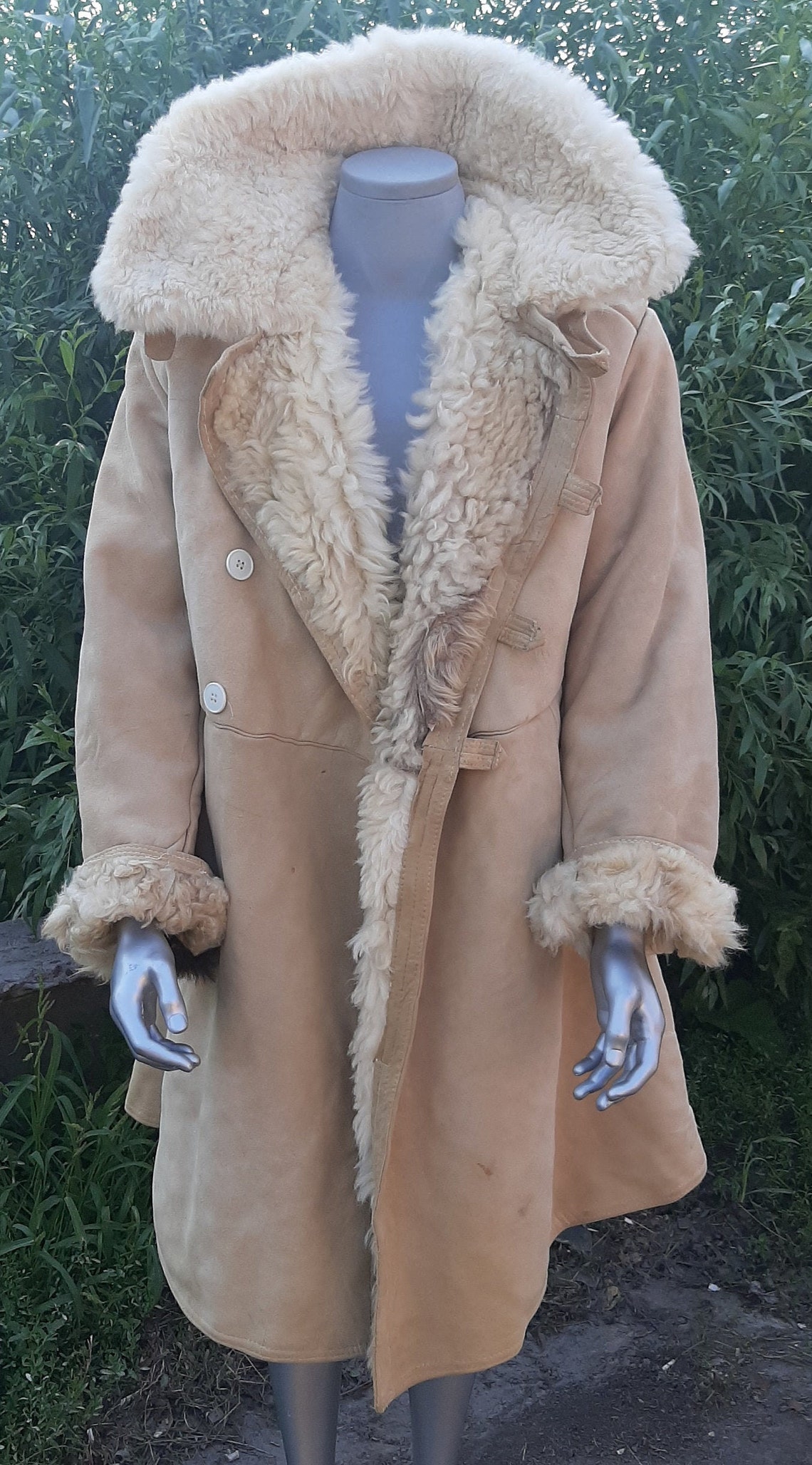 Vintage Rare Military Soviet Fur Coat Natural Sheepskin - Etsy