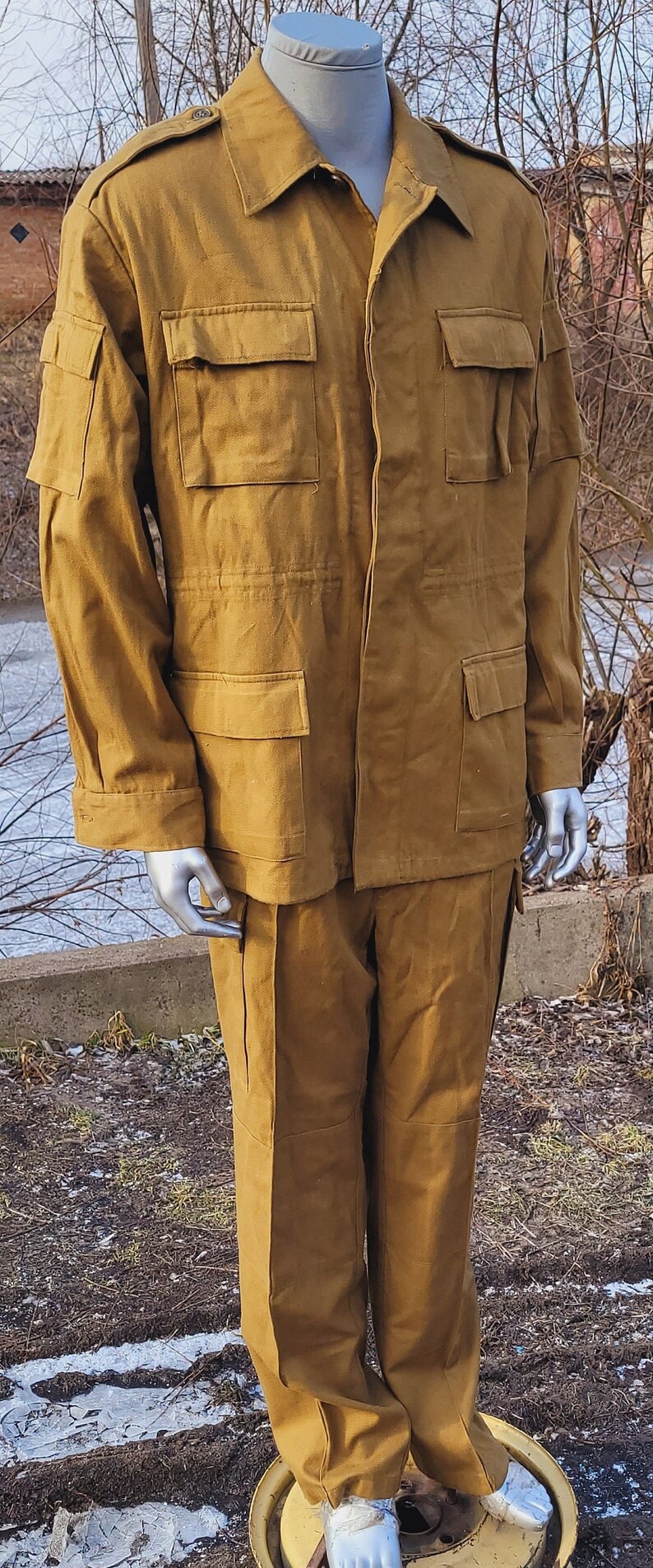 Vintage Military Combat Uniform From Cotton Fabric Afghan - Etsy