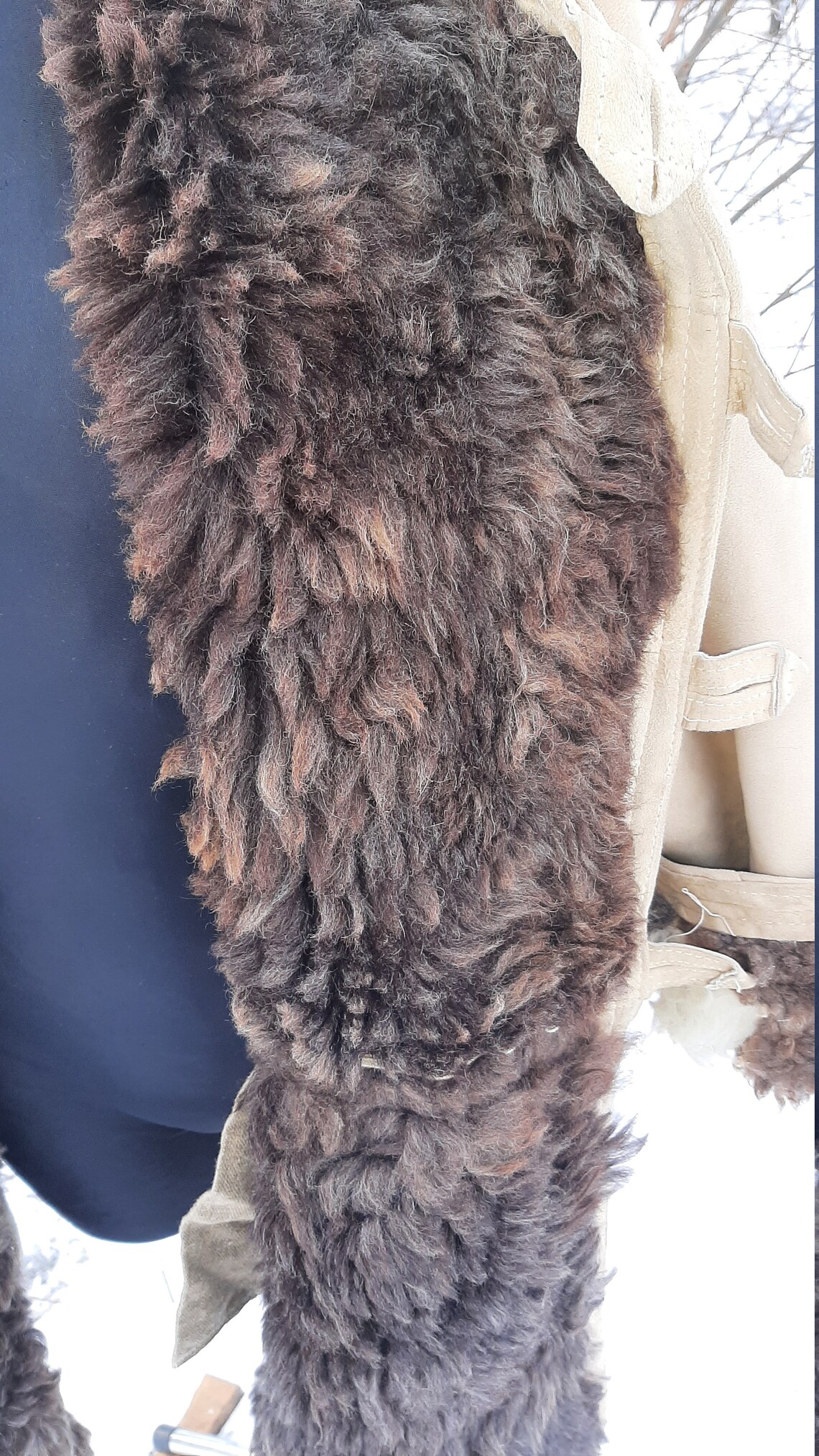 Vintage Soviet USSR Suede Winter Coat Bekesha, Classic Old-era Warm ...