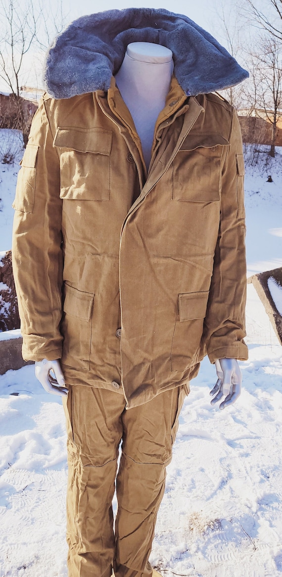 Military winter uniform Afghan jacket with pocket for… - Gem