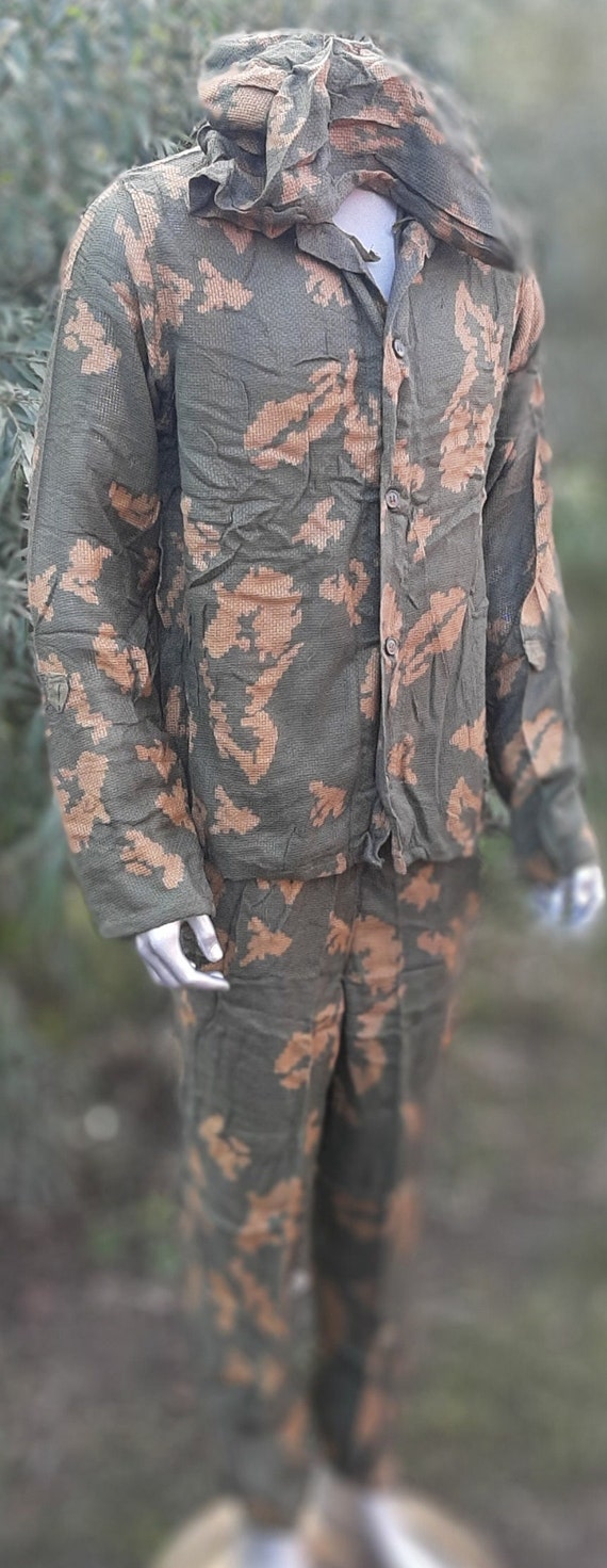 Vintage military Soviet camouflage uniform KZS USSR - Gem