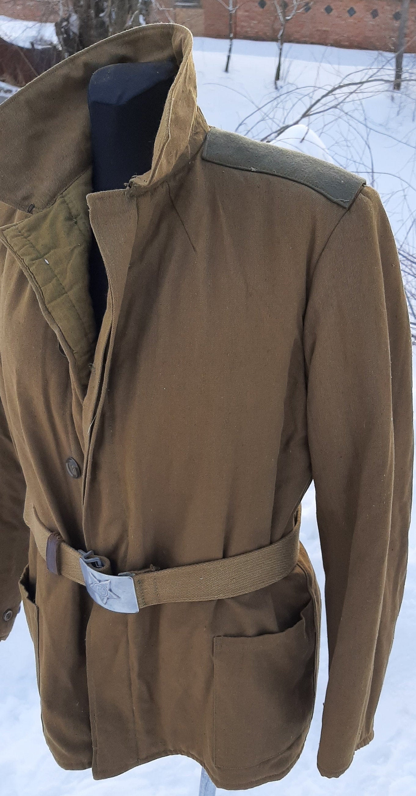 Vintage Soviet Jacket FUFAIKA Soldier's Belt Russian | Etsy