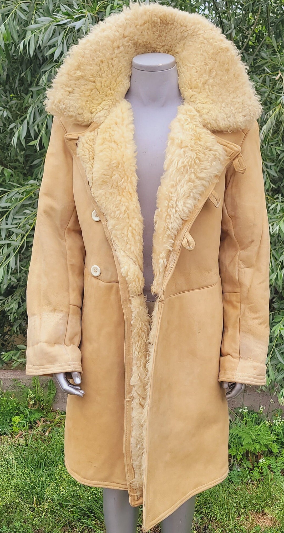 Military Fur Coat Natural Sheepskin Bekes USSR - Etsy