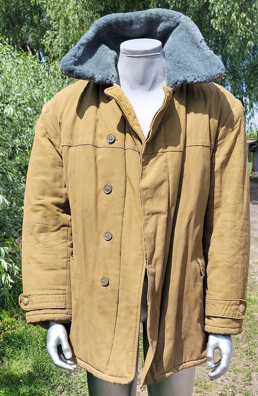 Winter Military Combat Pea Coat USSR Army - Etsy