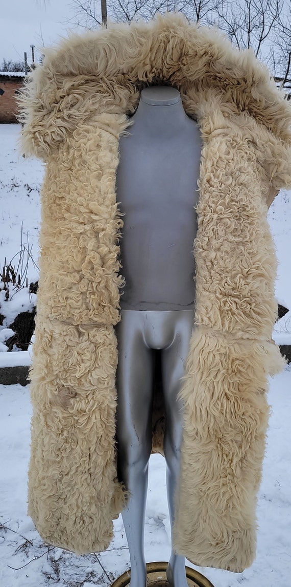 Soviet military rare fur coat natural sheepskin North… - Gem