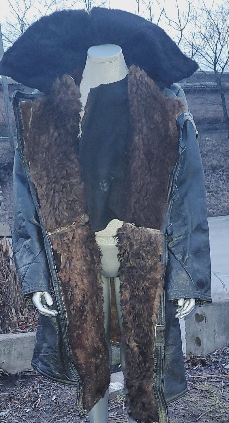 Soviet Military Fur Coat Natural Sheepskin for Naval - Etsy