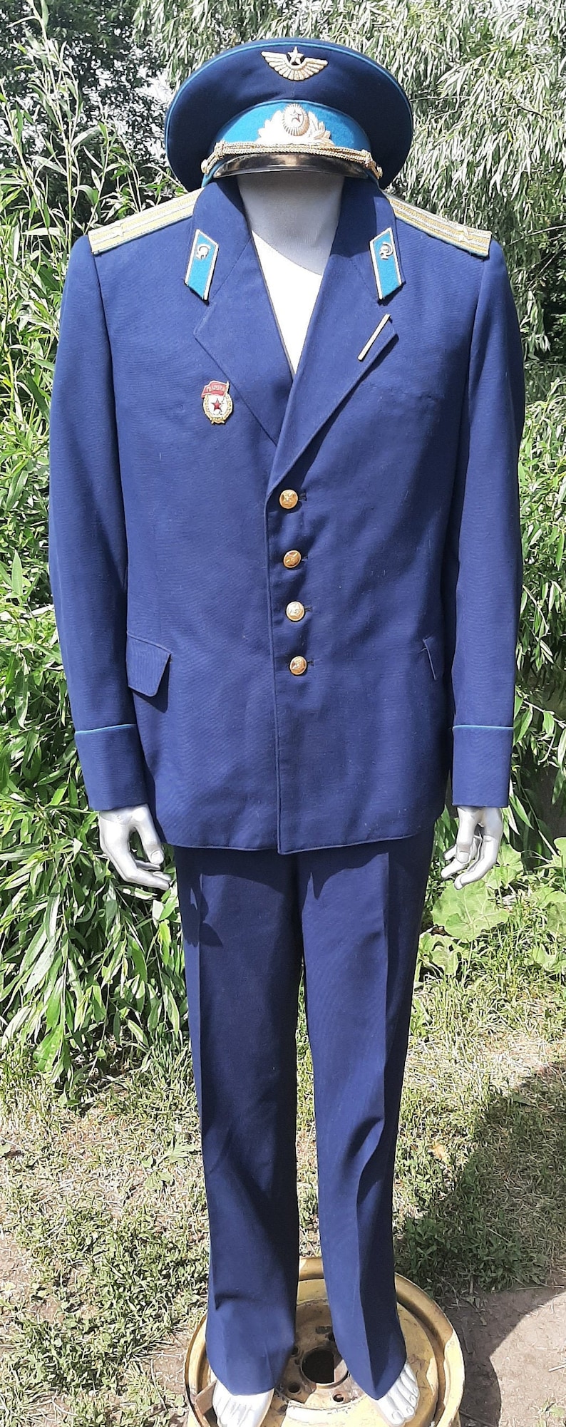 Soviet Military Blue Uniform Pilot USSR Air Force With the - Etsy