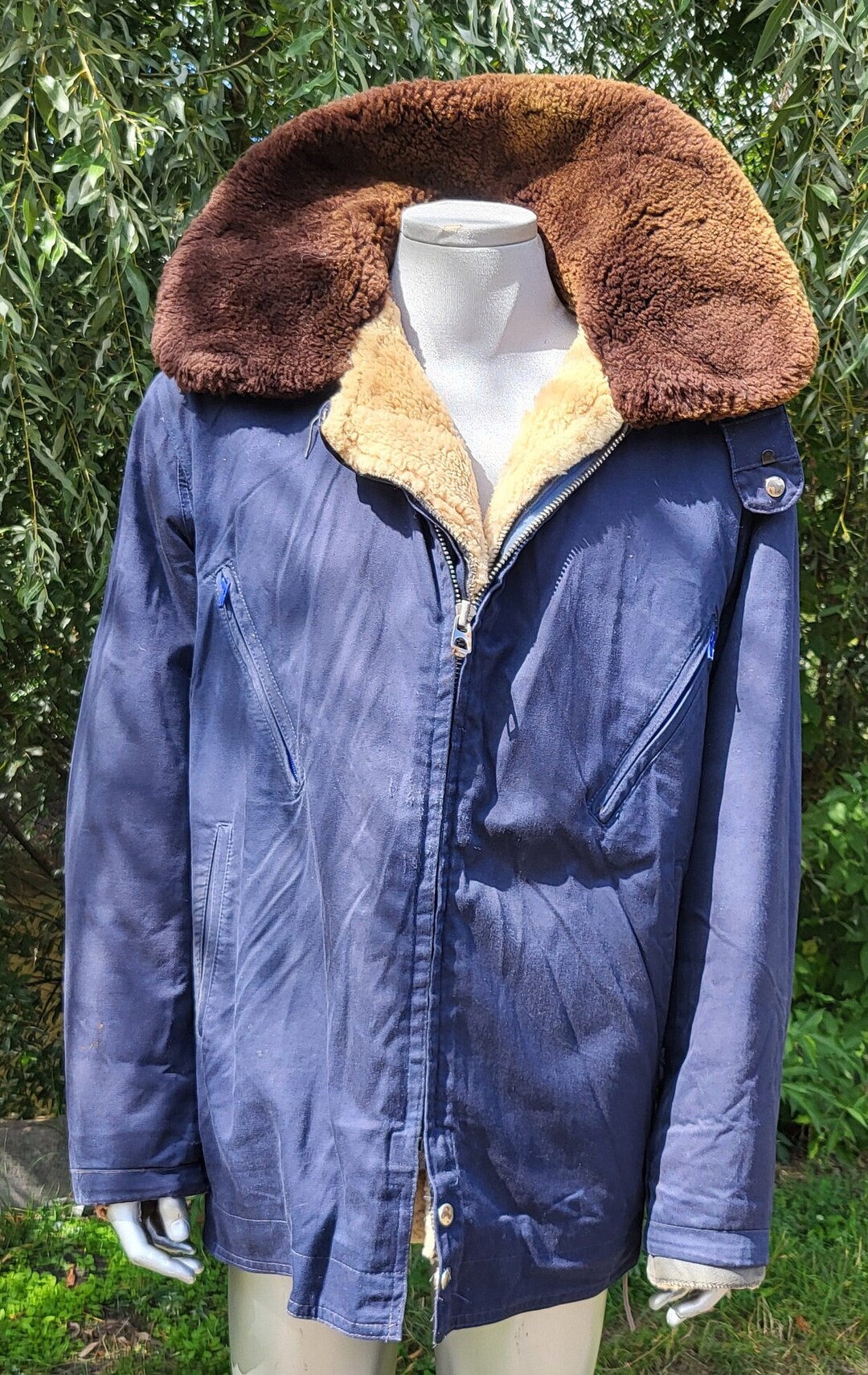 Vintage Military Jacket Winter Pilot Jacket USSR Rare Size 56/5 - Etsy