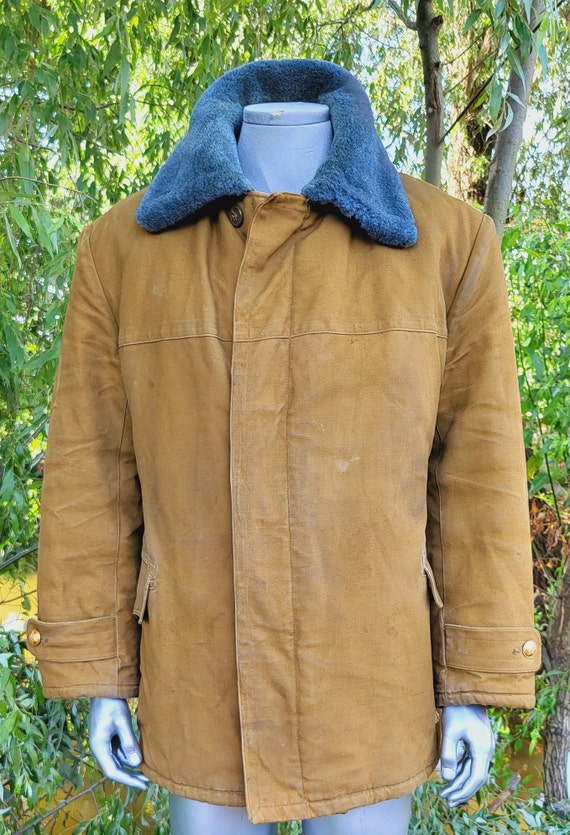 Military winter heavy pea coat Soviet Army USSR - Gem