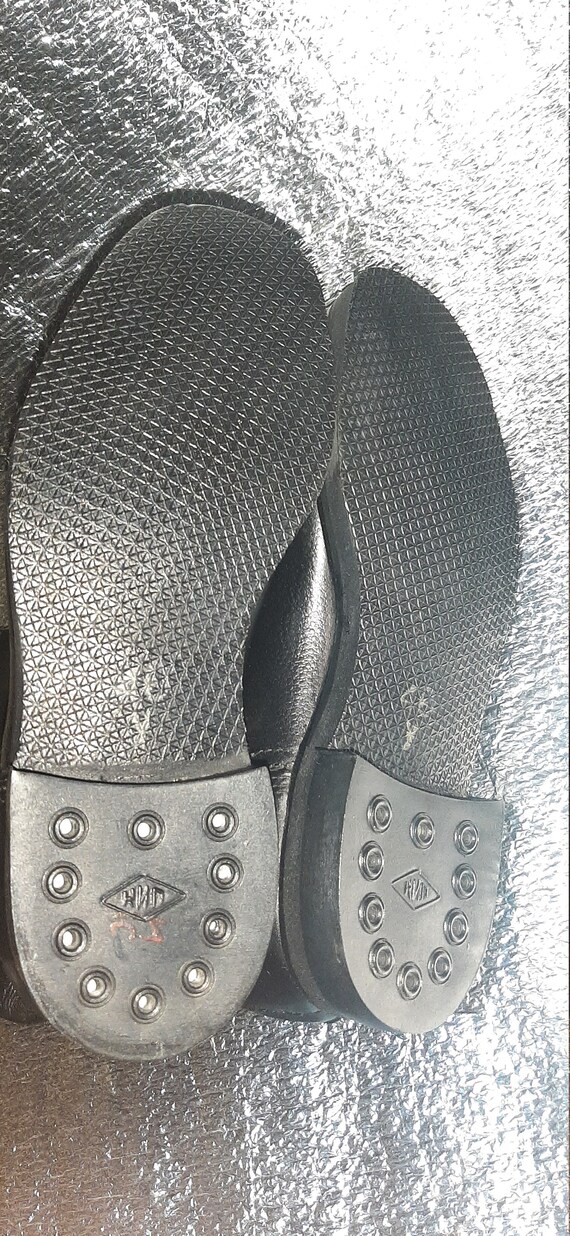 Vintage military soviet yuft boots leather for office… - Gem