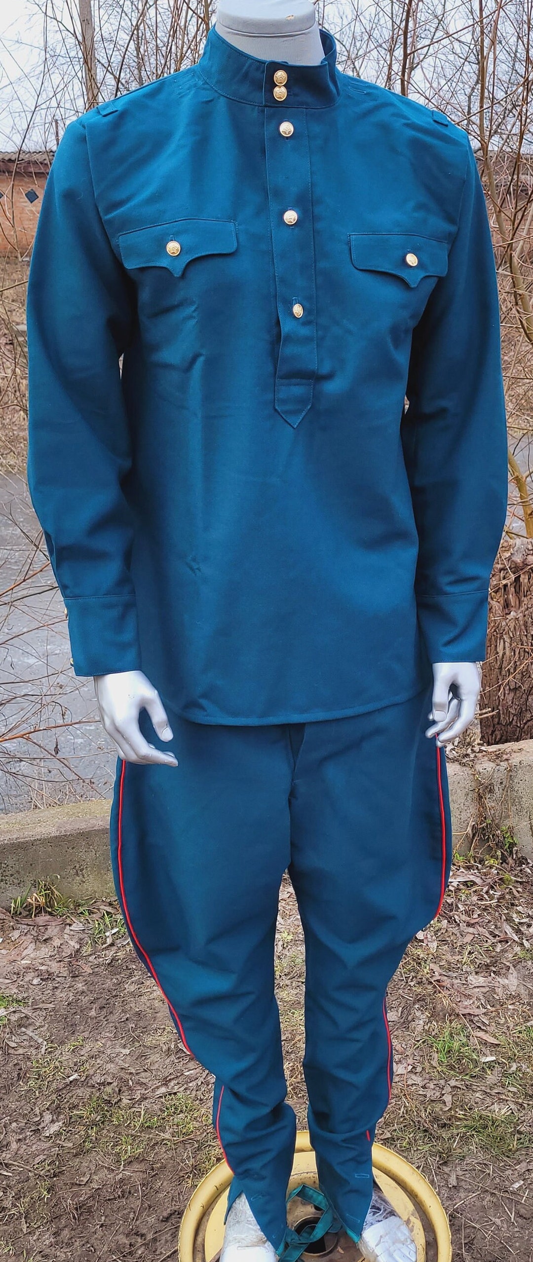 Vintage Military Rare Uniform Tunic Breeches With Red Edging Highest ...