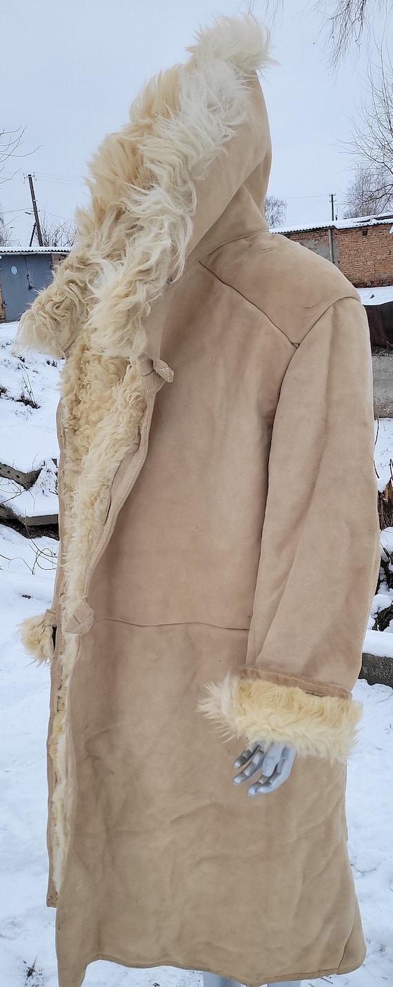 Soviet military rare fur coat natural sheepskin North… - Gem