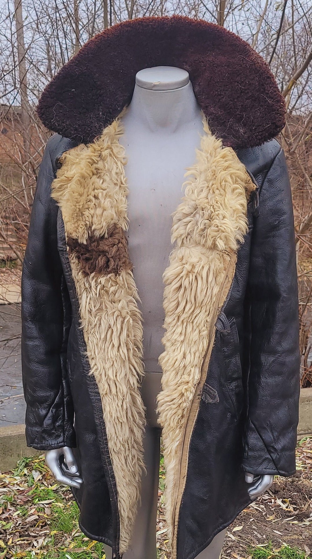 Vintage Rare Military Winter Fur Coat USSR Navy Sailors - Etsy