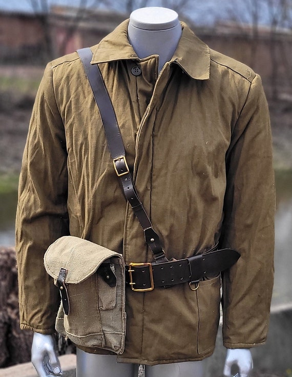 Vintage Soviet military soldier's pea jacket BUSHLATT… - Gem