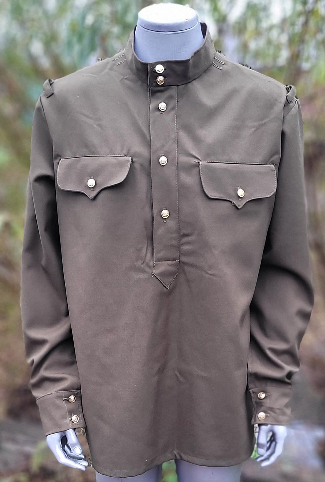 Vintage Military Tunic Red Army Khaki USSR - Etsy