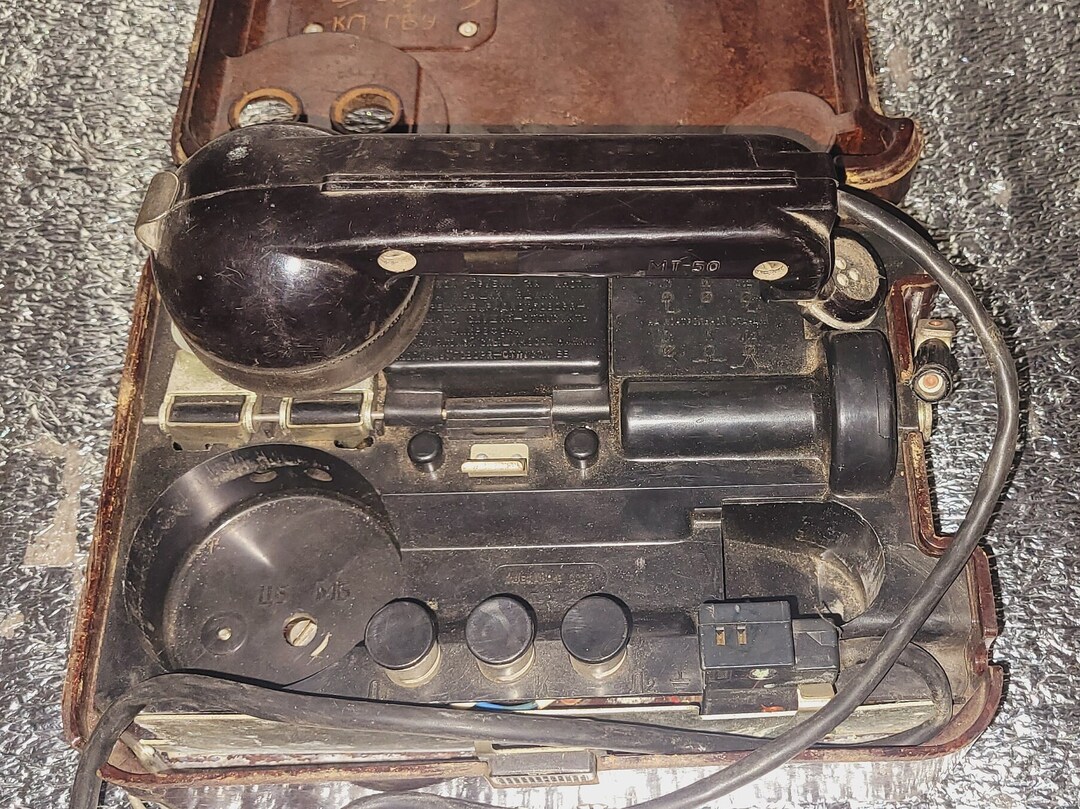 Vintage Rare Field Telephone Device, Classic Old-era Communication Unit ...