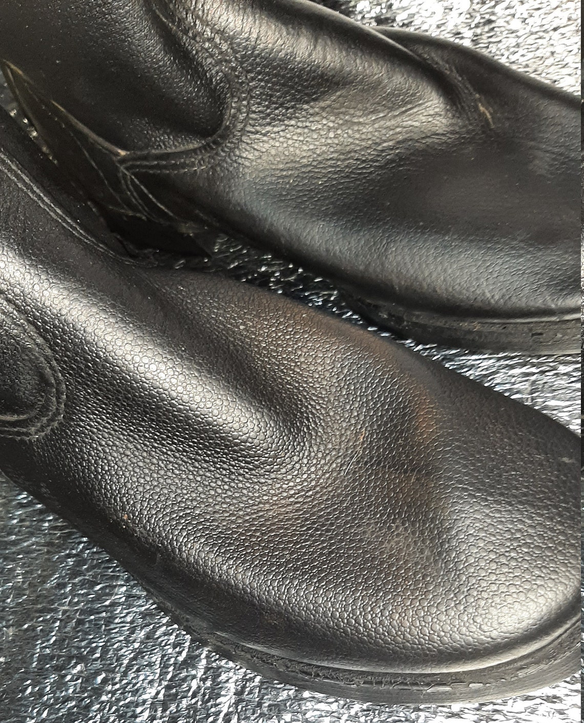 Vintage Kirza Tall Black Boots, Classic Retro Footwear Rare Collectible ...
