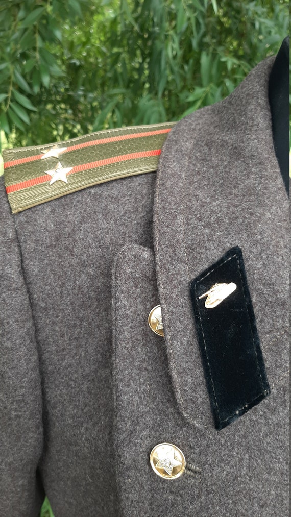 Soviet USSR Military Army Officer Wool Overcoat brown… - Gem