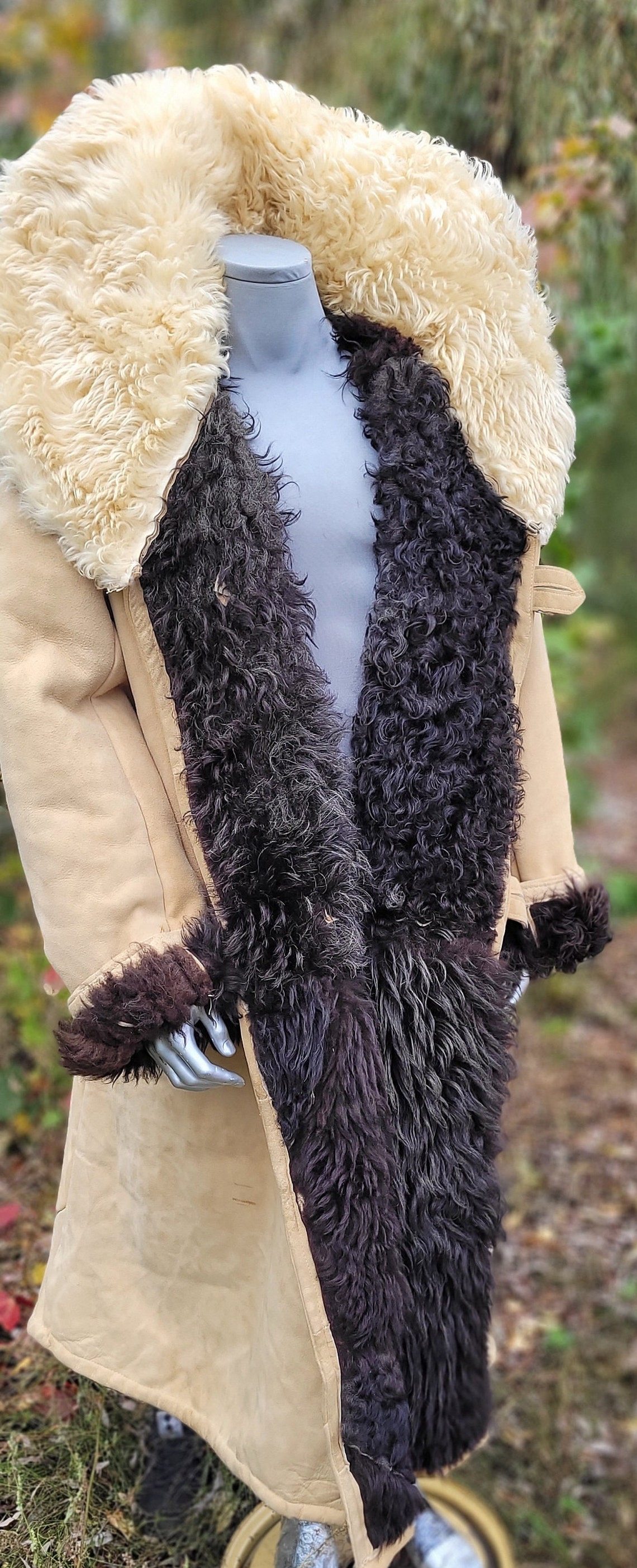Vintage Rare Military Fur Coat Made Natural Sheepskin Huge - Etsy