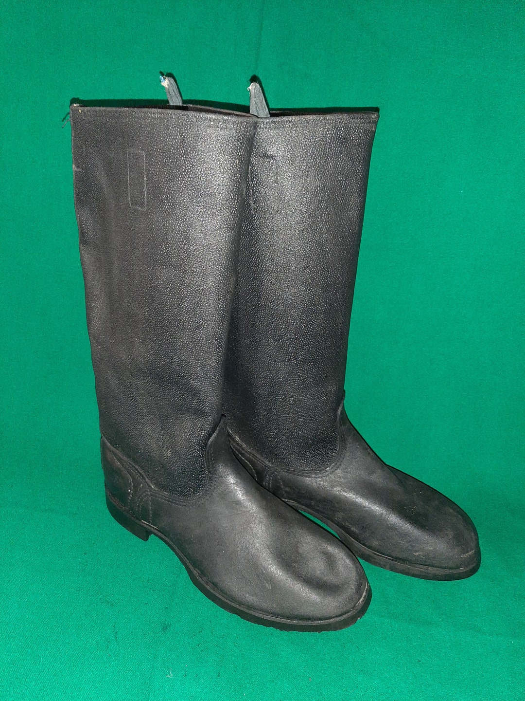 Vintage Boots Ukraine Army Soviet Military Boots Kersey Kirza Boots ...