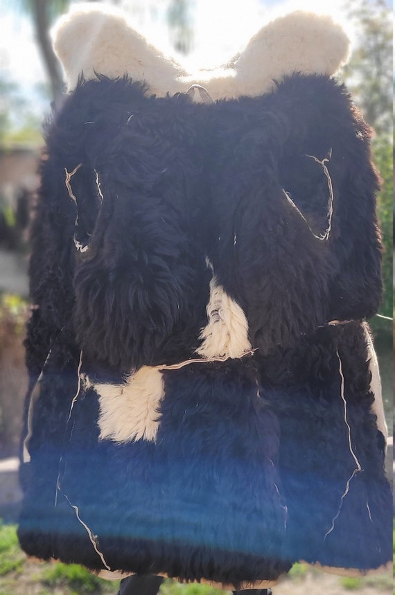 Soviet military rare fur coat natural sheepskin army … - Gem