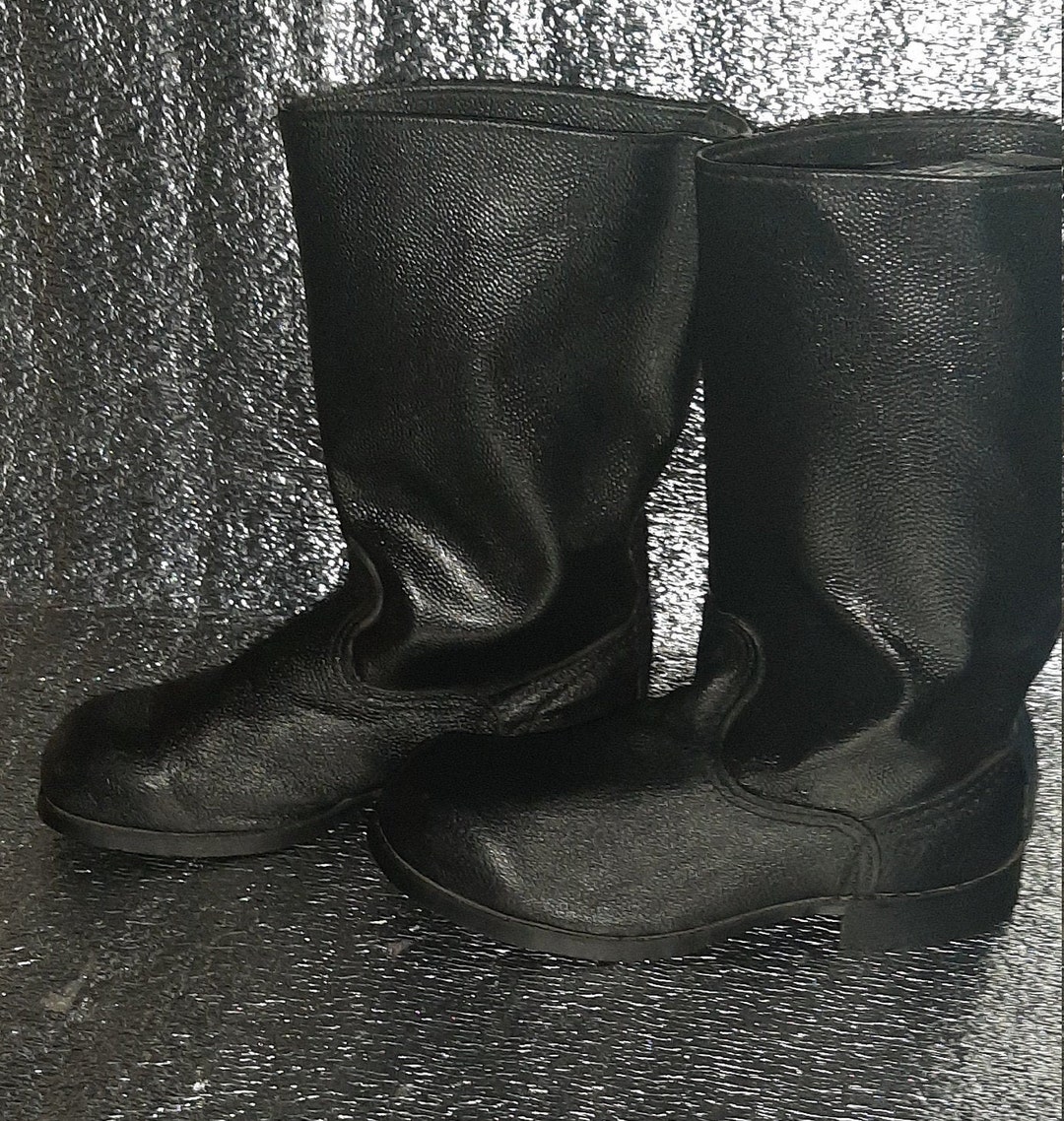 Vintage Black Kirza Leather Tall Boots, Rare 1980s High Footwear ...