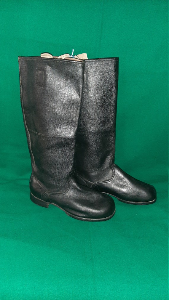 Army Soviet Military Officer Yuft Boots USSR - Gem