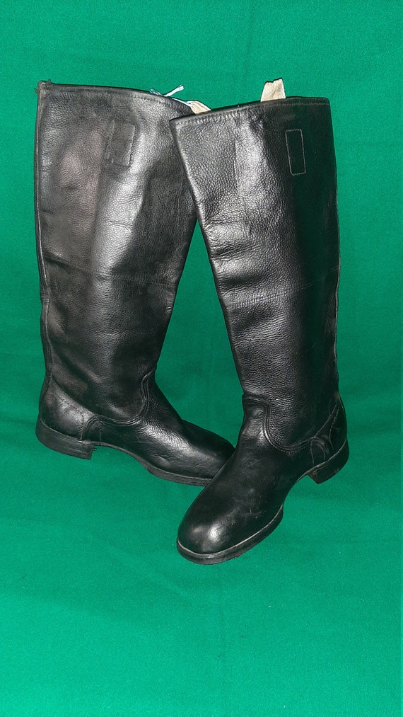 Ukraine Army Soviet Military Officer Yuft Boots USSR - Gem