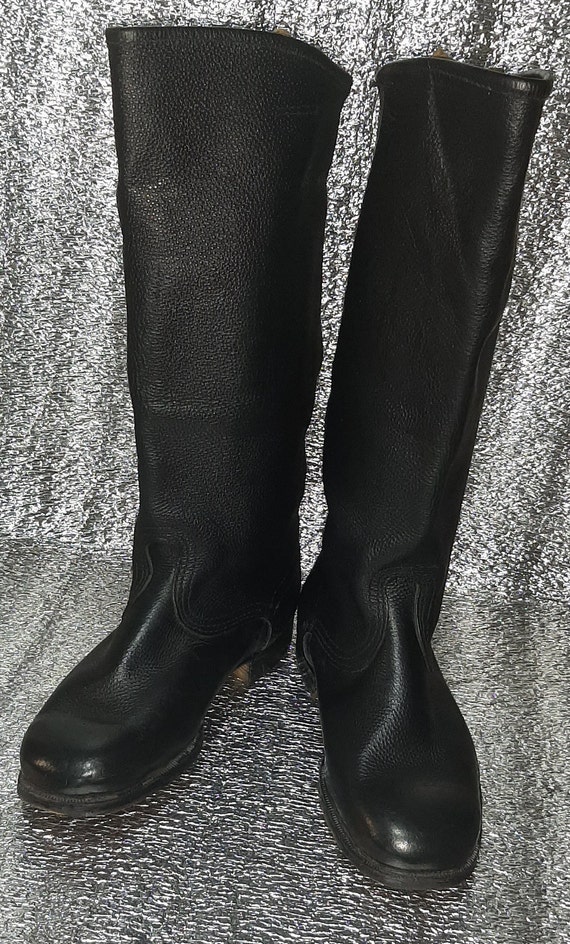 Soviet military leather boots yuft officers USSR - Gem