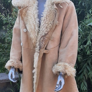 Vintage Rare Military Soviet Fur Coat Natural Sheepskin Officers ...