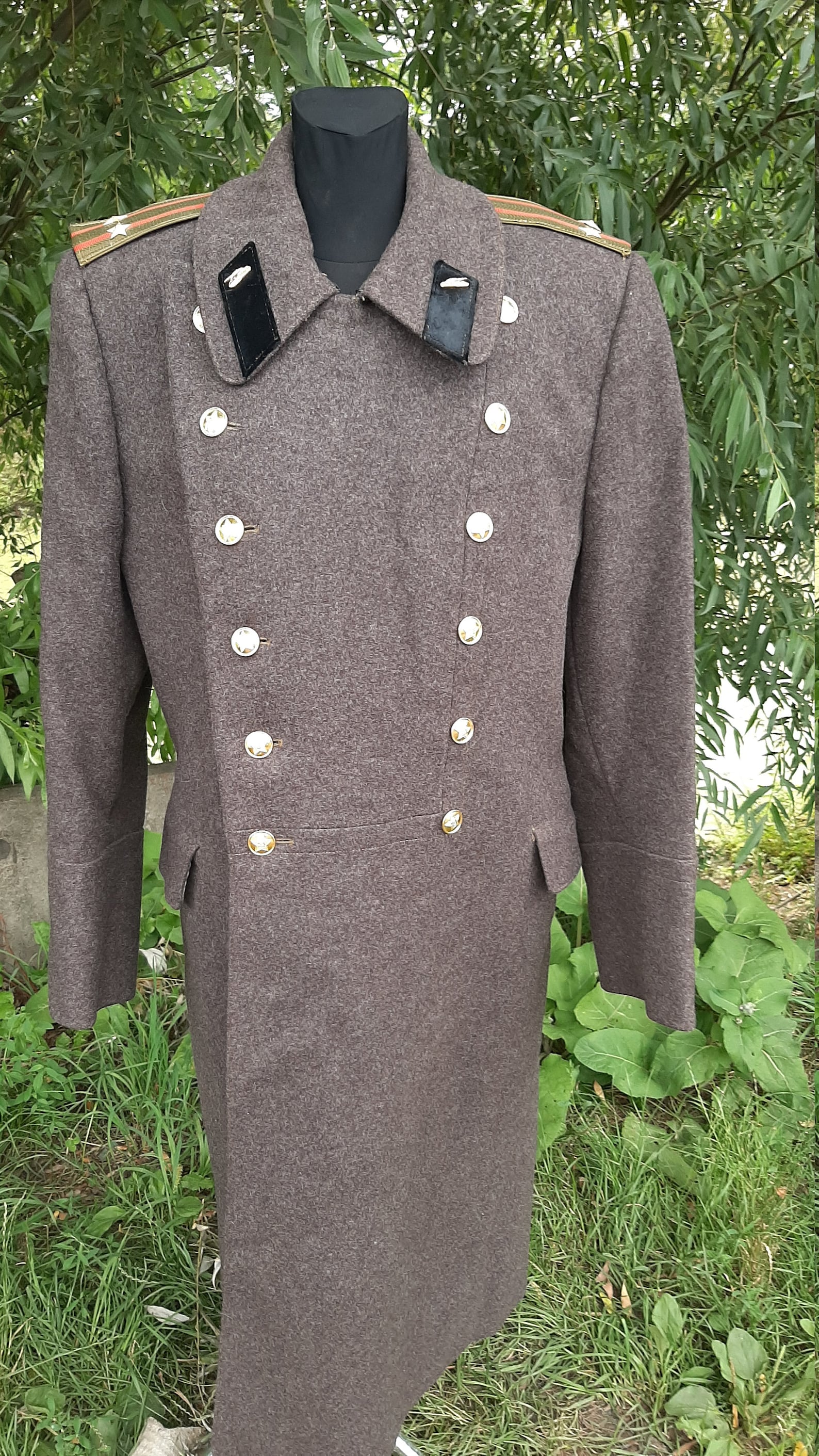 Soviet USSR Russian Military Army Officer Wool Overcoat brown | Etsy