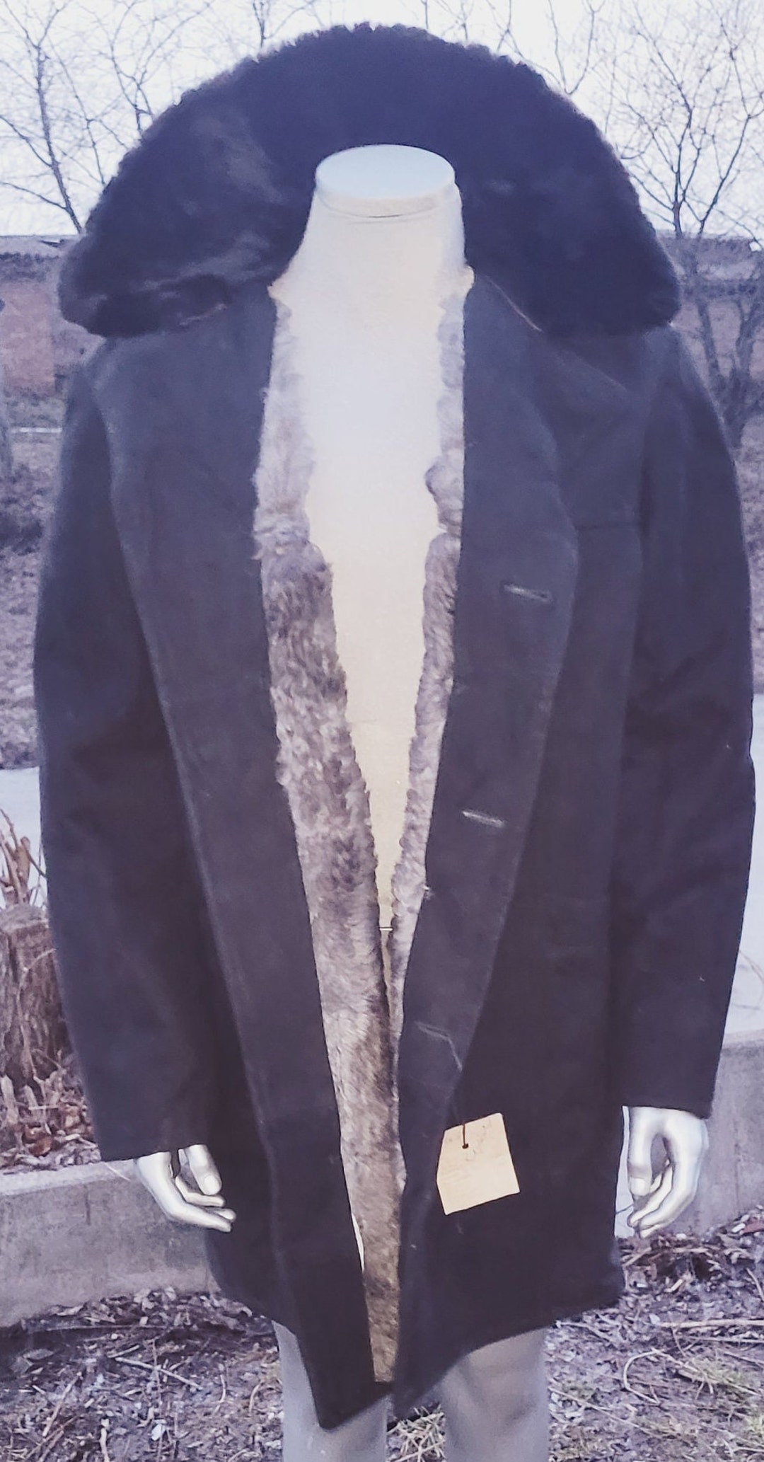 Vintage Military Soviet Fur Coat Natural Sheepskin Police USSR - Etsy