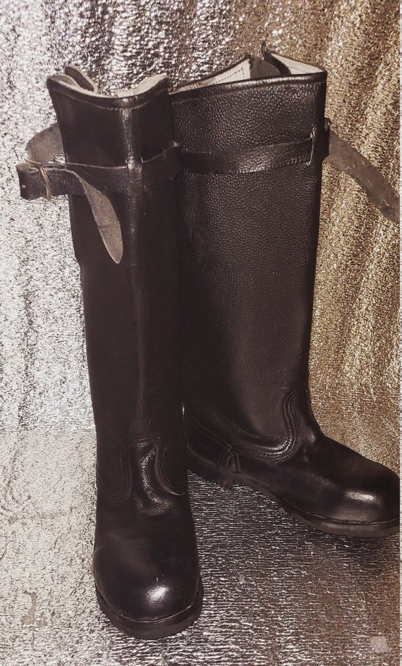 Soviet military leather boots pilots USSR Air Force - Gem