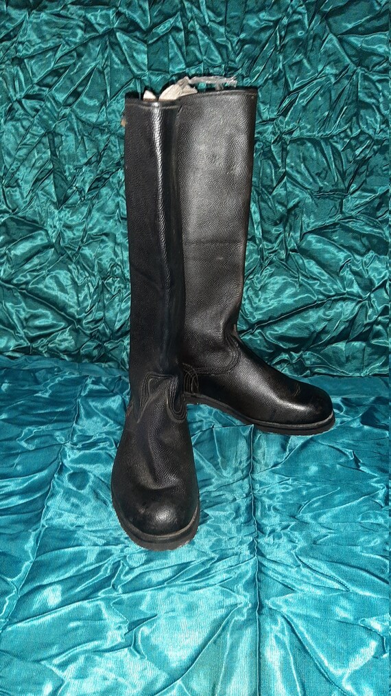 Ukraine Army Soviet Military Officer Yuft Boots USSR - Gem