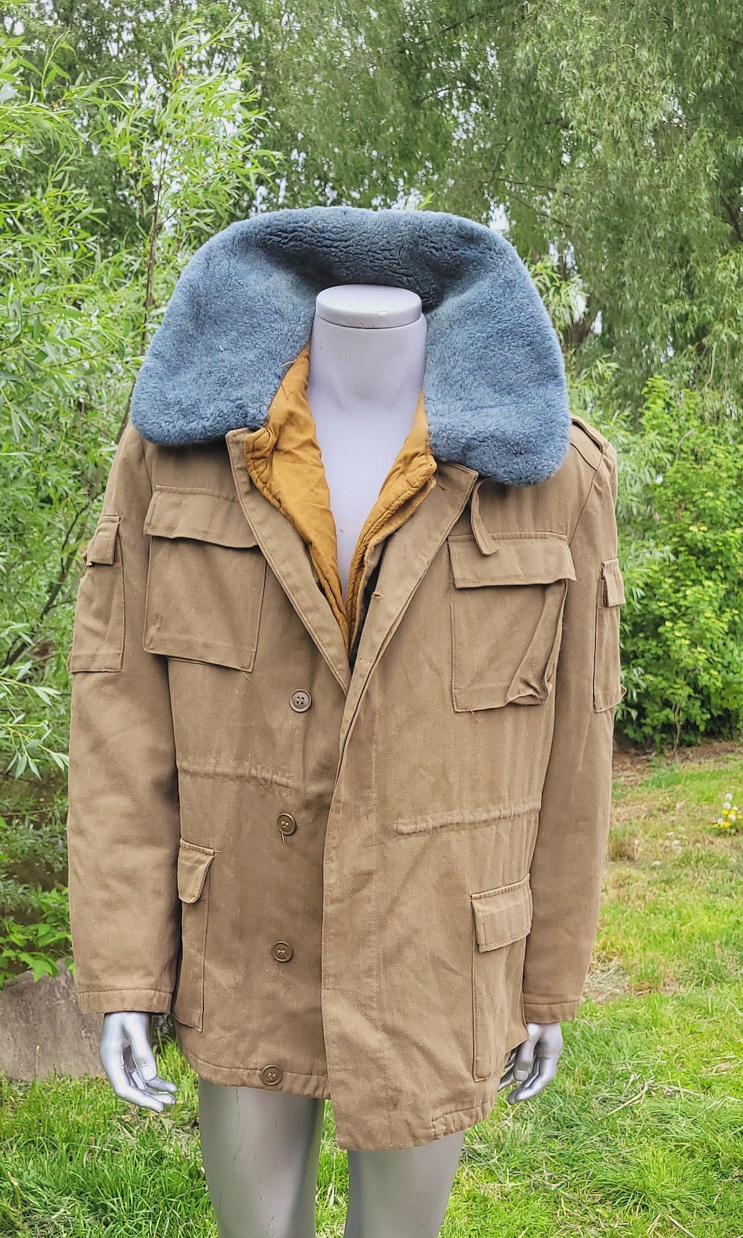 Military Winter Jacket Afghan With Pocket for Aistole USSR Army - Etsy