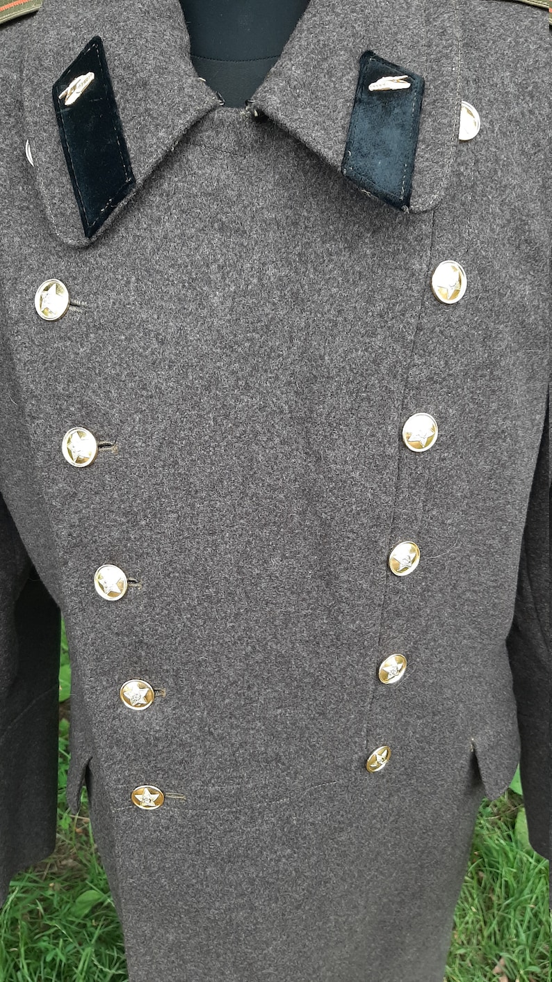 Soviet USSR Military Army Officer Wool Overcoat Brown Heavy - Etsy