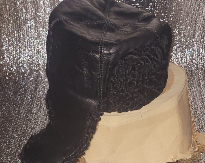 Vintage Military Rare Astrakhan Hat With Earflaps USSR Navy - Etsy