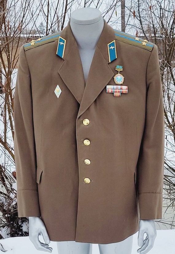 Vintage military tunic with medals colonel USSR Air F… - Gem