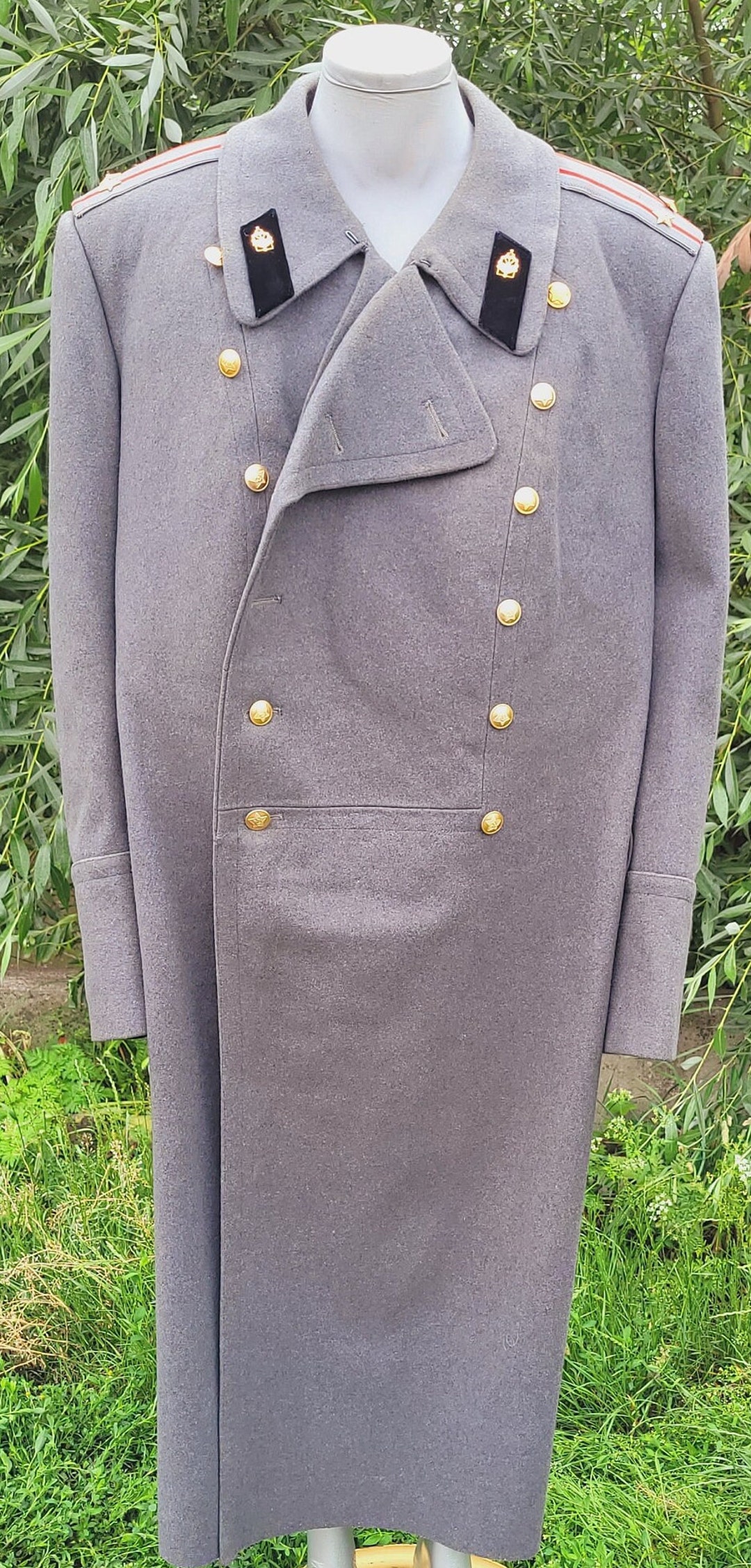 Vintage Military Woolen Coat Greatcoat Rare Large Size Army USSR - Etsy